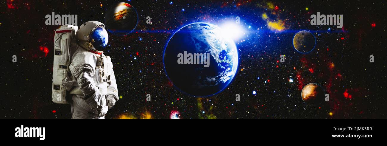 Picture of astronaut spacewalking with glowing stars . Astronaut in ...