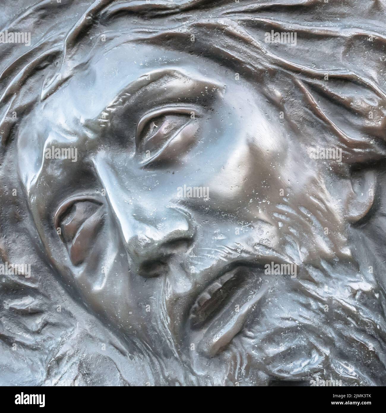Bas-relief of Jesus crowned with thorns Stock Photo - Alamy