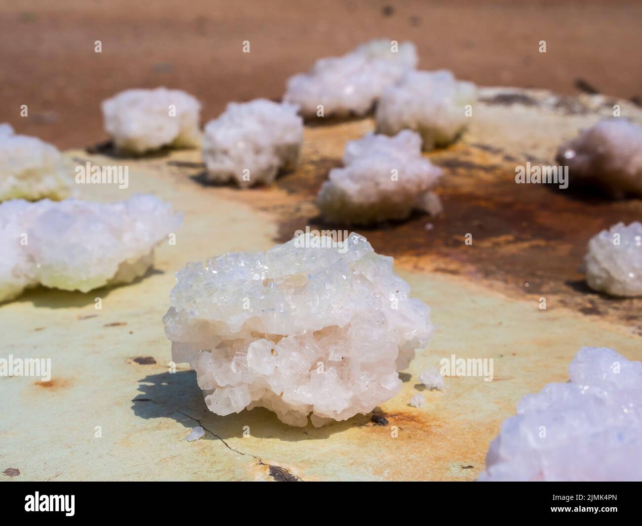 Salt crystals are offered for sale on the street Stock Photo - Alamy
