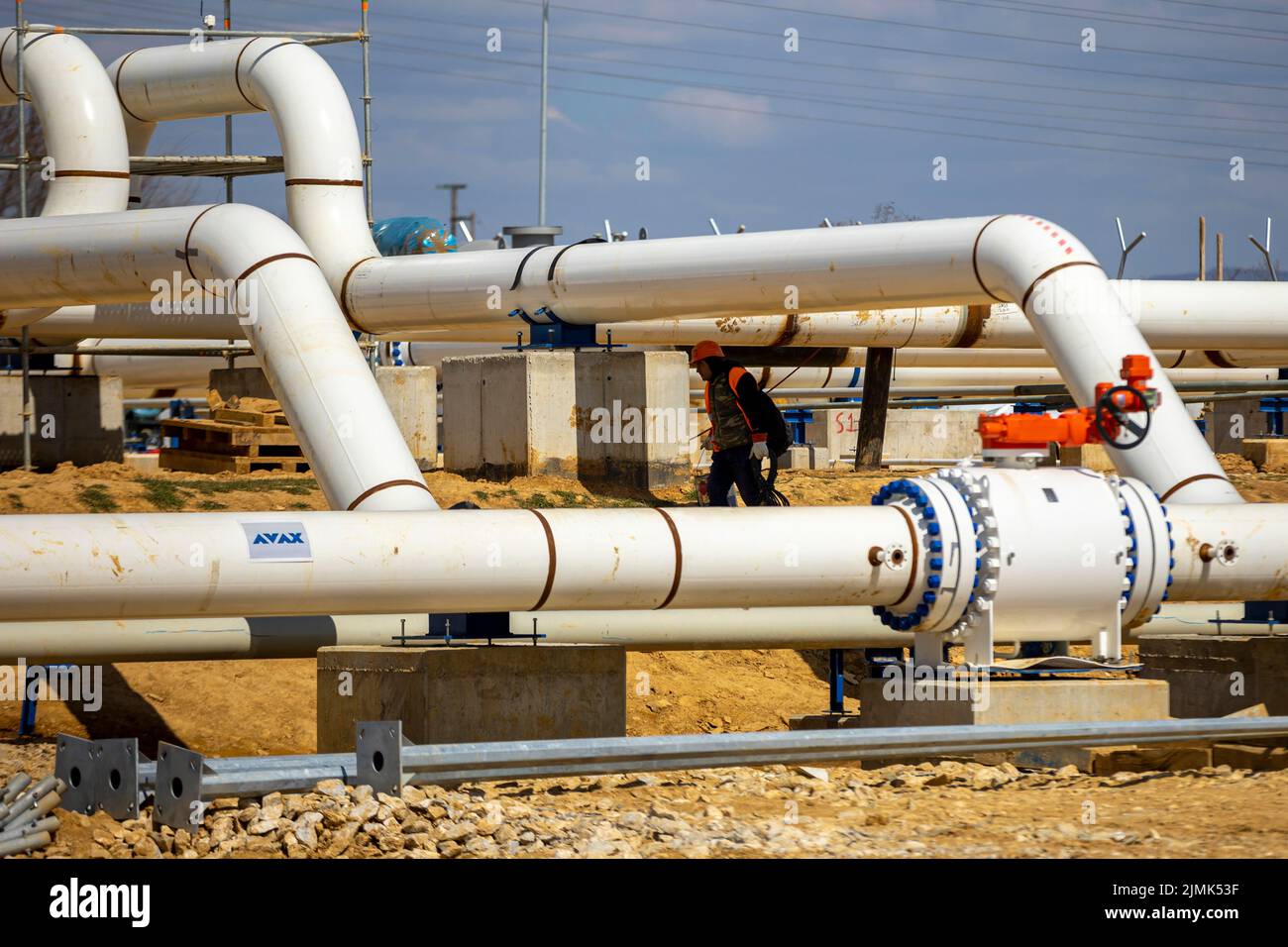 Interconnected natural gas pipeline network Stock Photo - Alamy