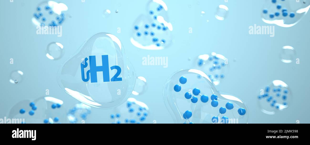 H2 Gas Pump Molecule Stock Photo - Alamy