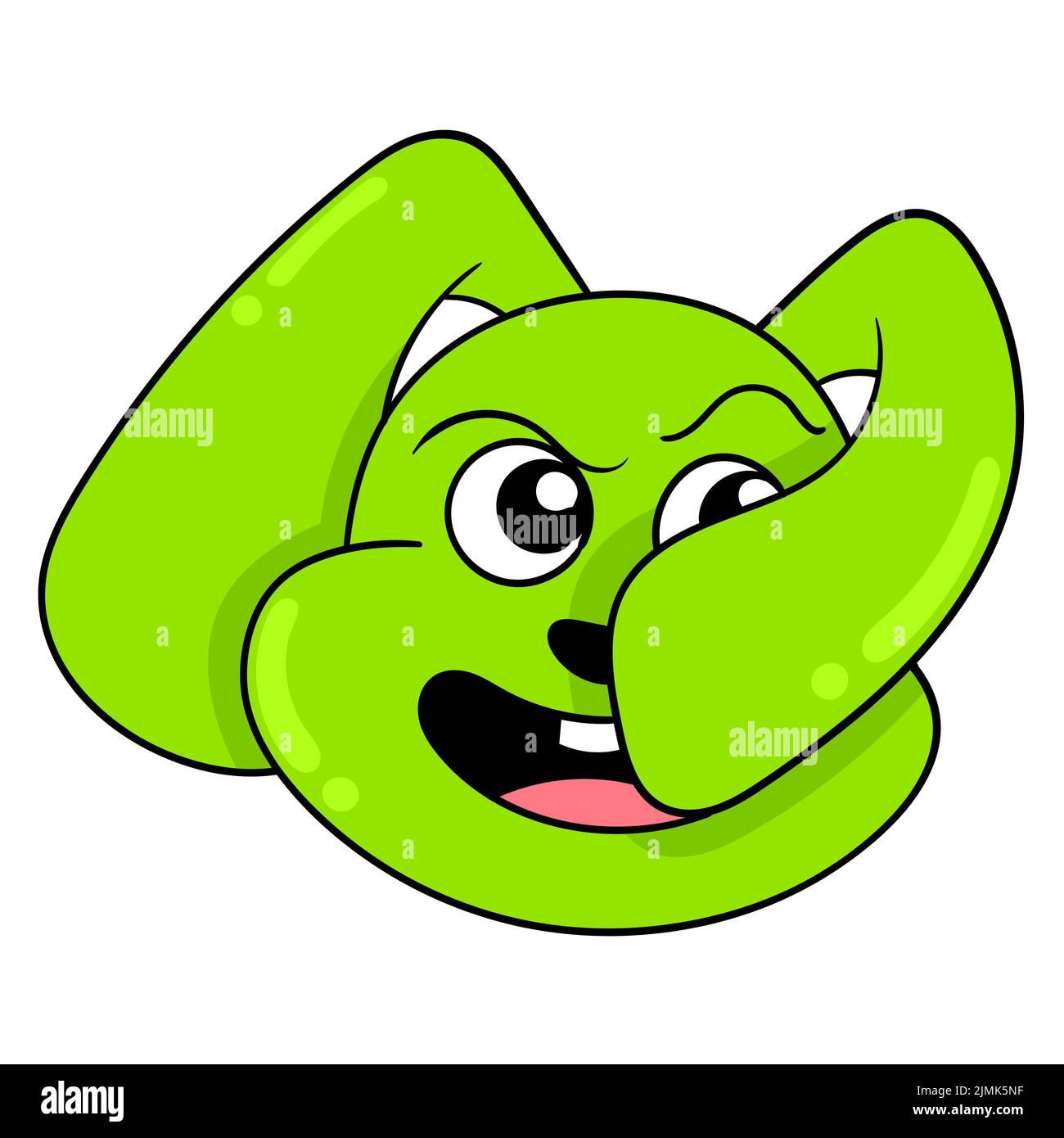 cartoon rabbit smile animal head Stock Vector Image & Art - Alamy