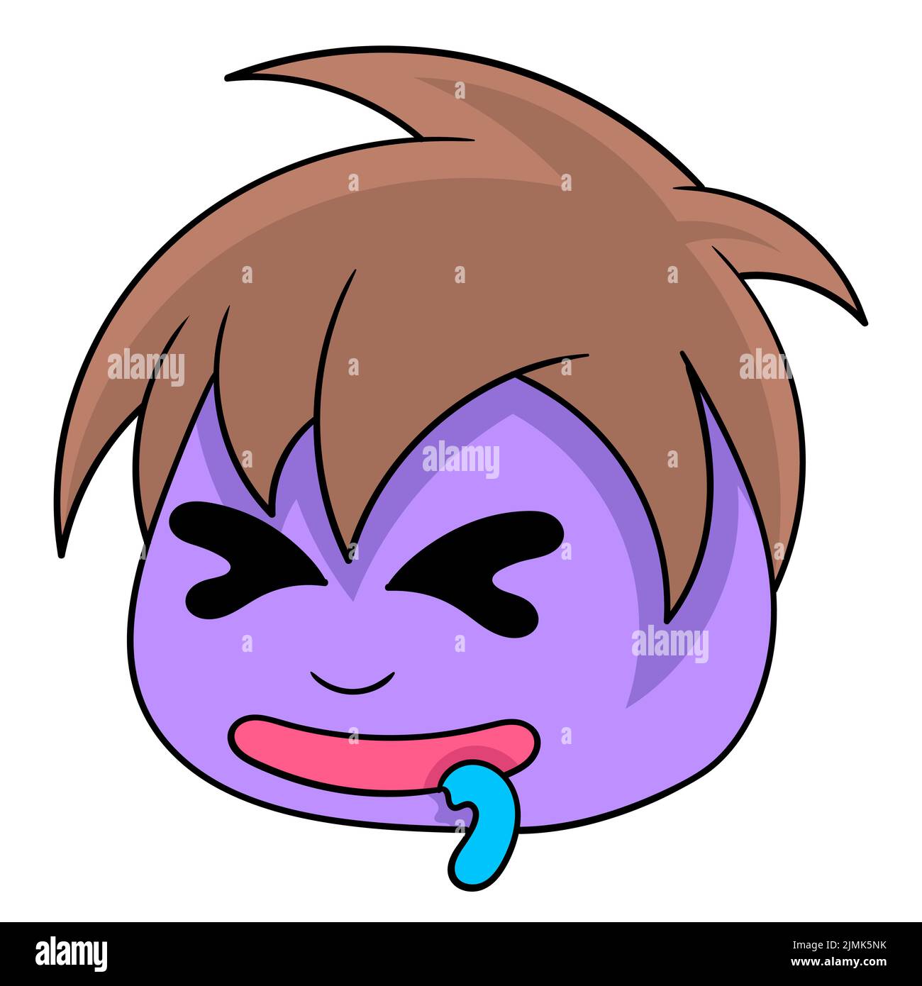 cartoon drooling creature animal head Stock Vector Image & Art - Alamy