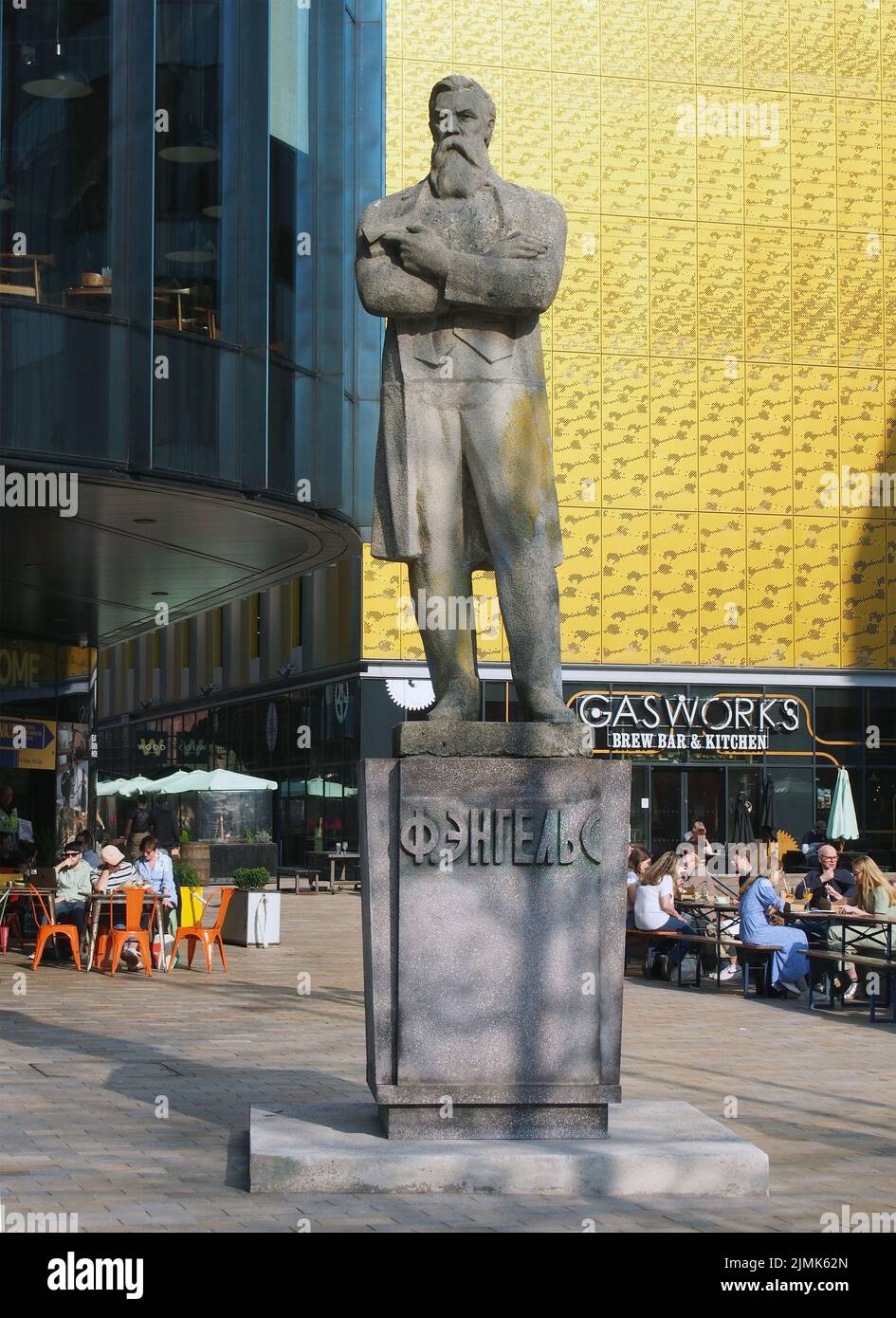 Statue of frederich engels in fist street manchester commemorating the ...
