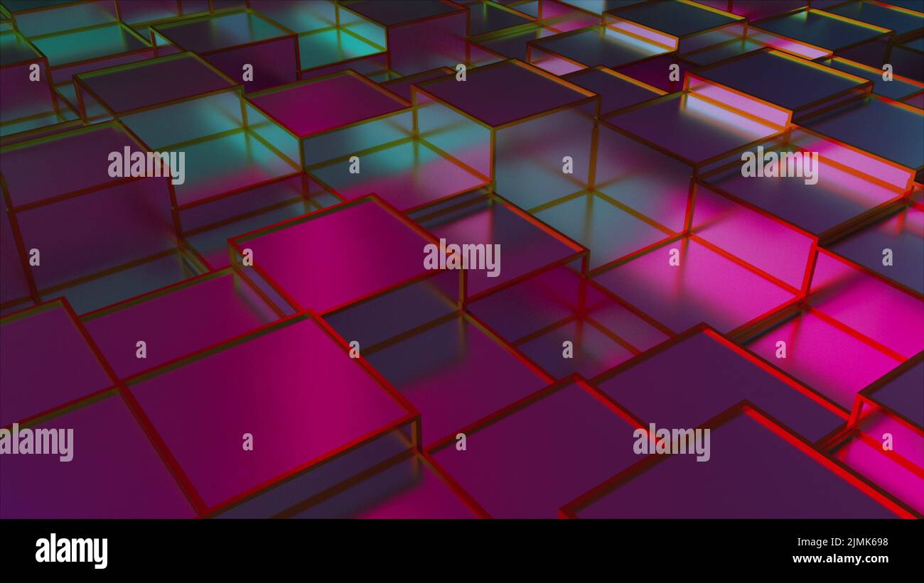 Cubes with colorful light Stock Photo - Alamy