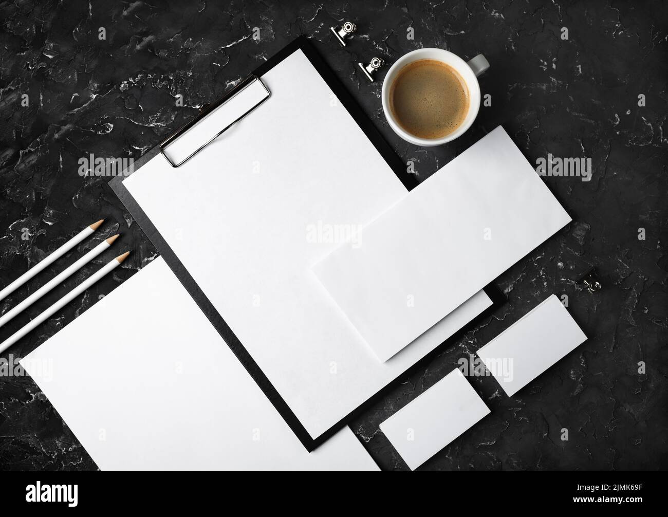 Blank stationery set Stock Photo - Alamy