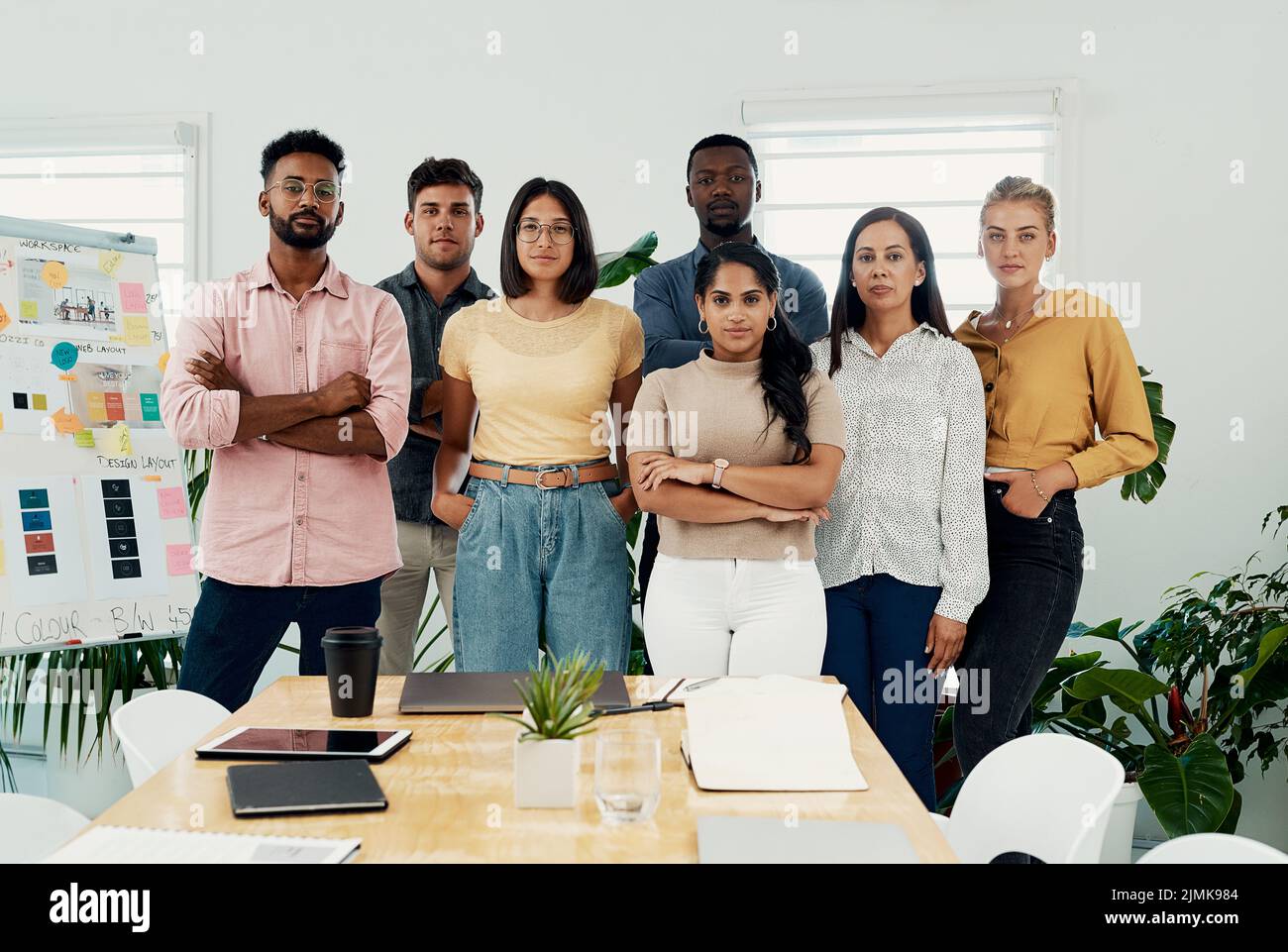Watch out world. Cropped portrait of a diverse group businesspeople ...