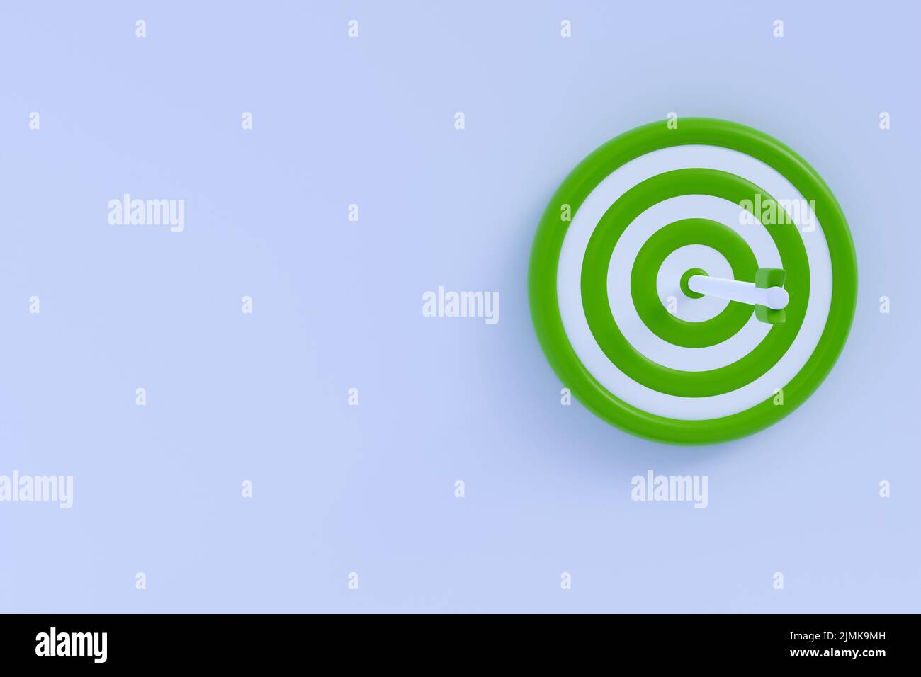 3d arrow hit center of target. Concept of solving business problems ...