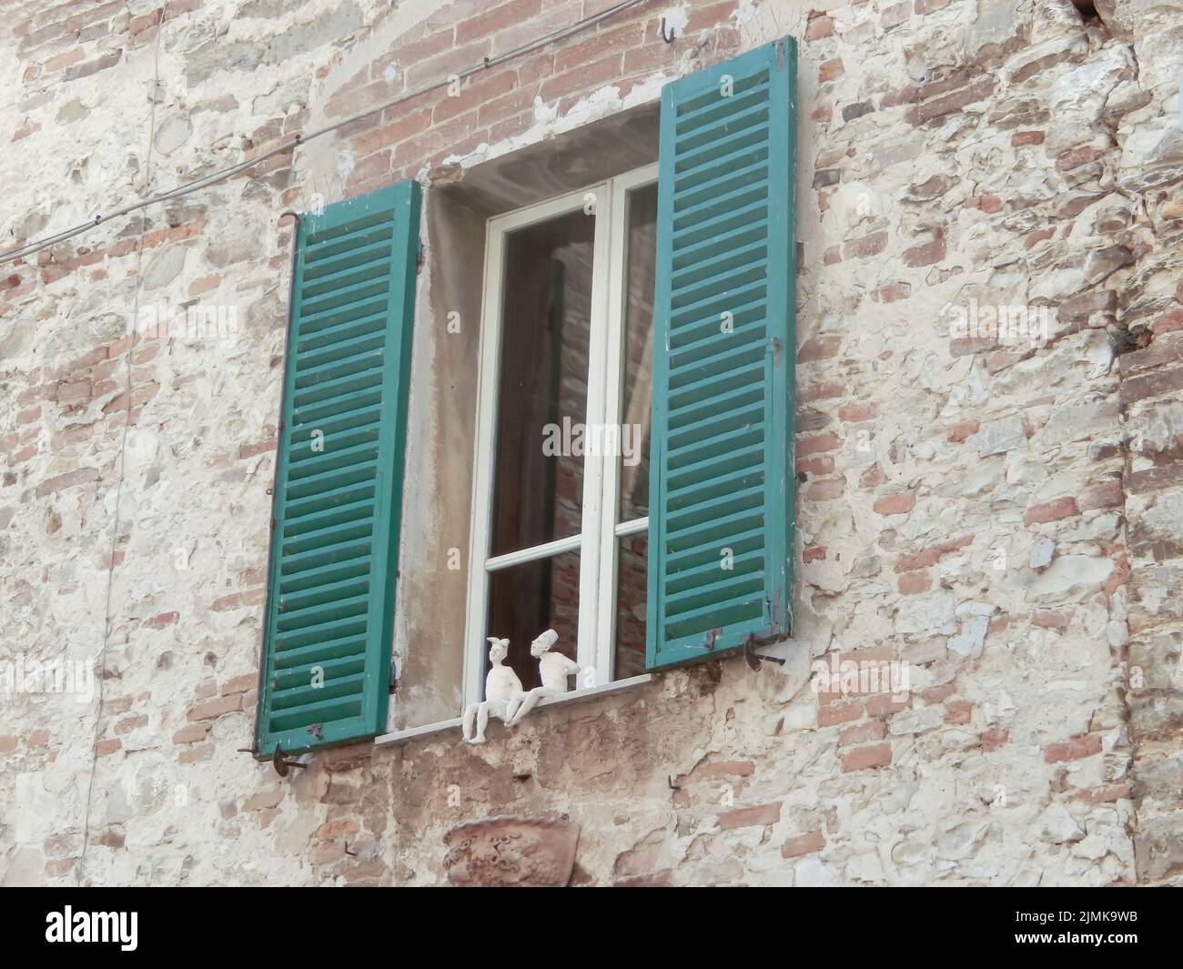 Old blue window shutters hi-res stock photography and images - Alamy