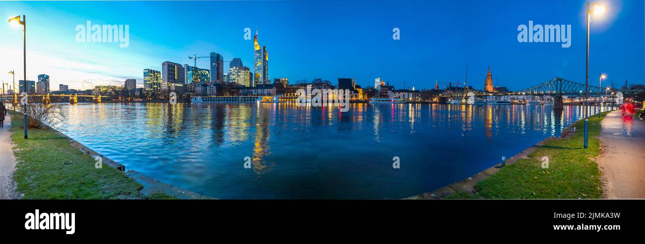 View of Frankfurt skyline with cathedral from Schaumainkai Stock Photo ... View of Frankfurt skyline with cathedral from Schaumainkai Stock Photo ...