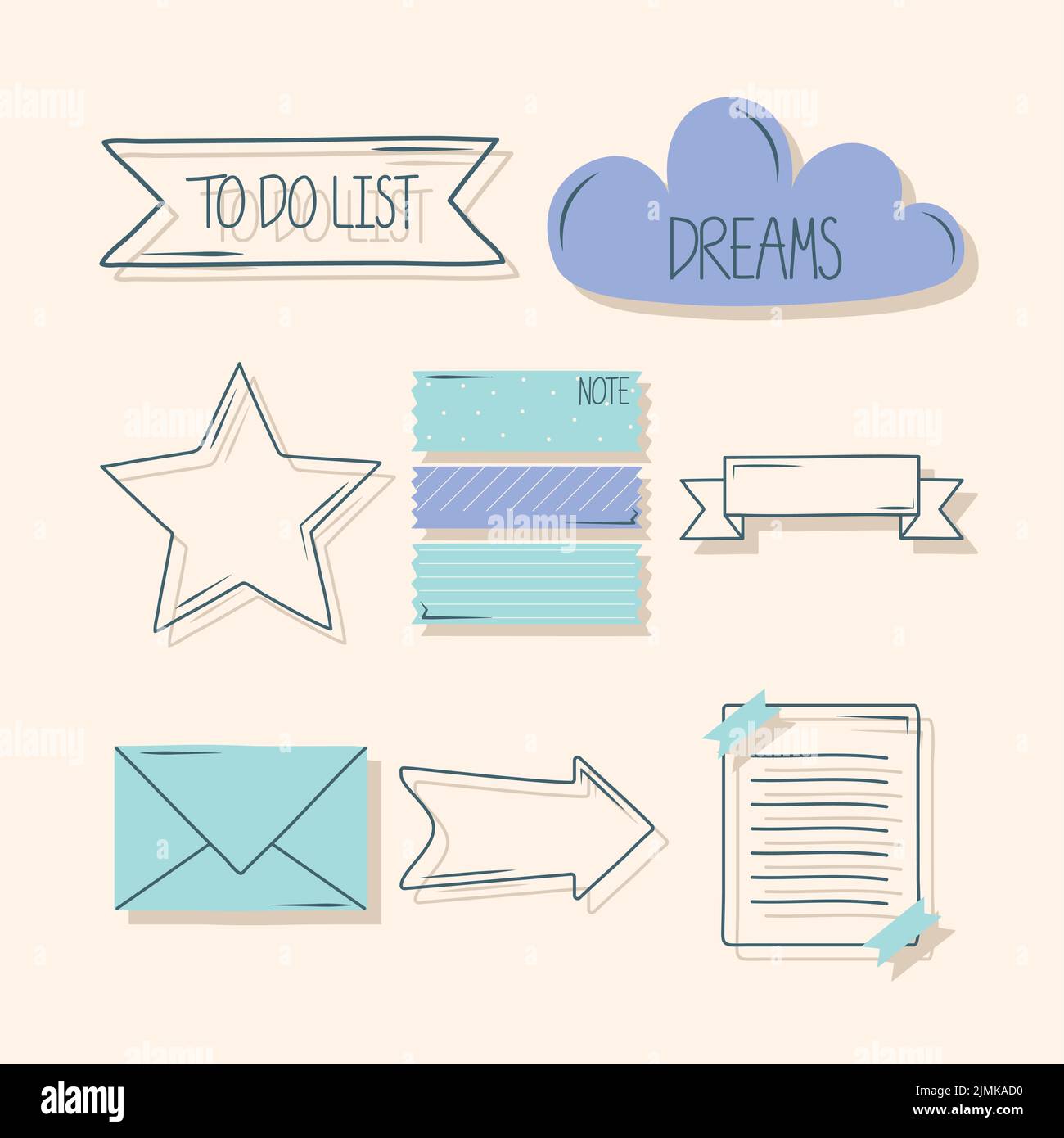 colored notes set Stock Vector Image & Art - Alamy