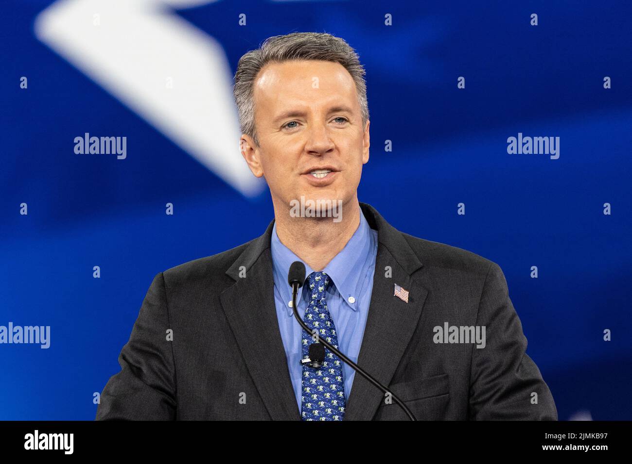 Dallas, United States. 06th Aug, 2022. Congressman Ben Cline speaks ...