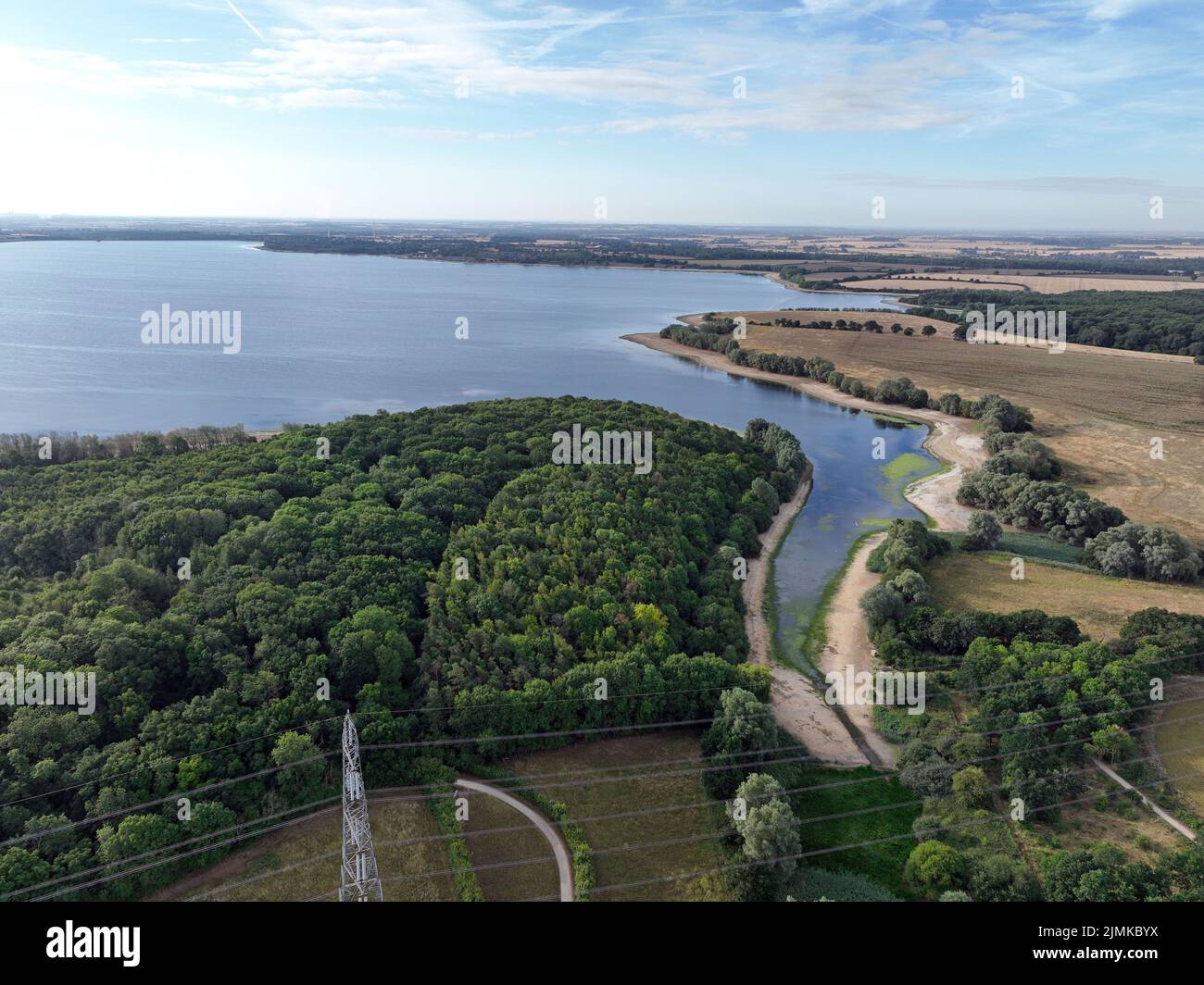Grafham, UK. 04th Aug, 2022. Water levels are below normal at Grafham ...