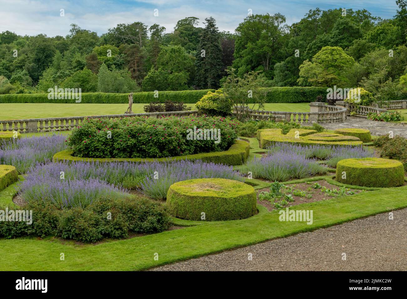 The Gardens at Mellerstain House, Gordon, The Borders, Scotland Stock ...