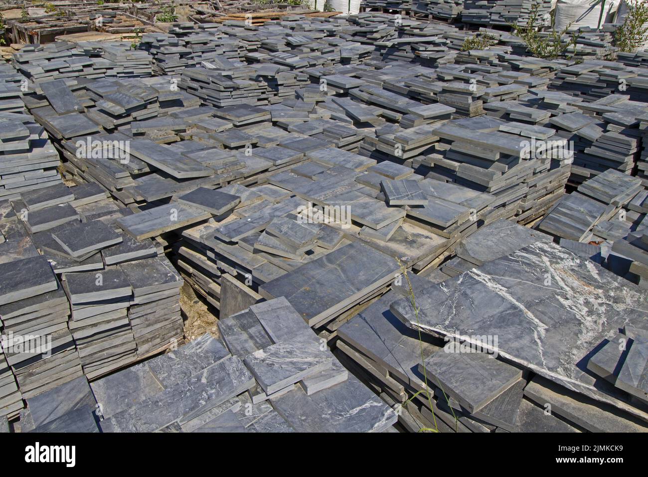 DELABOLE, CORNWALL, UK - JULY 6 2018 Delabole Slate Quarry mining and ...