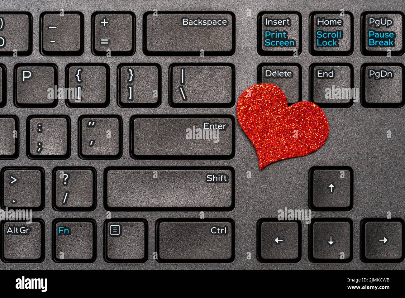 Work desk keyboard heart hi-res stock photography and images - Alamy
