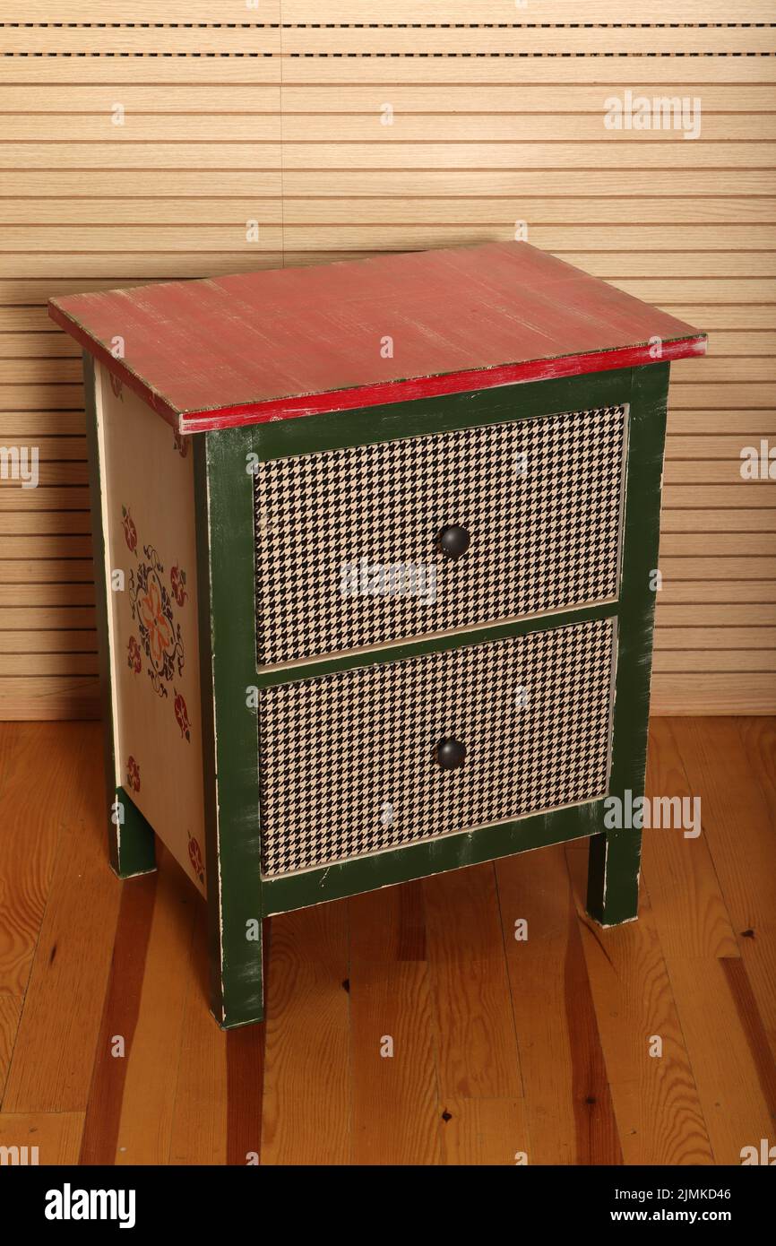 handmade wooden chest of drawers Stock Photo - Alamy