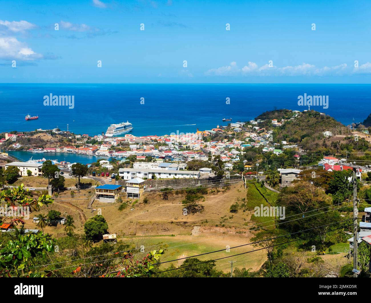 View of Saint George Harbour Stock Photo - Alamy