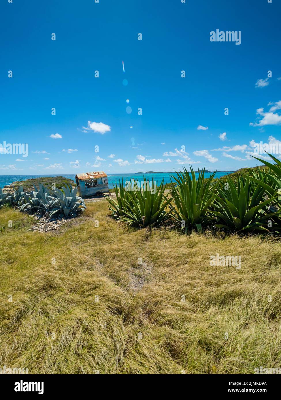 Old caravan at Indian Town Point and Devils Bridge Stock Photo - Alamy