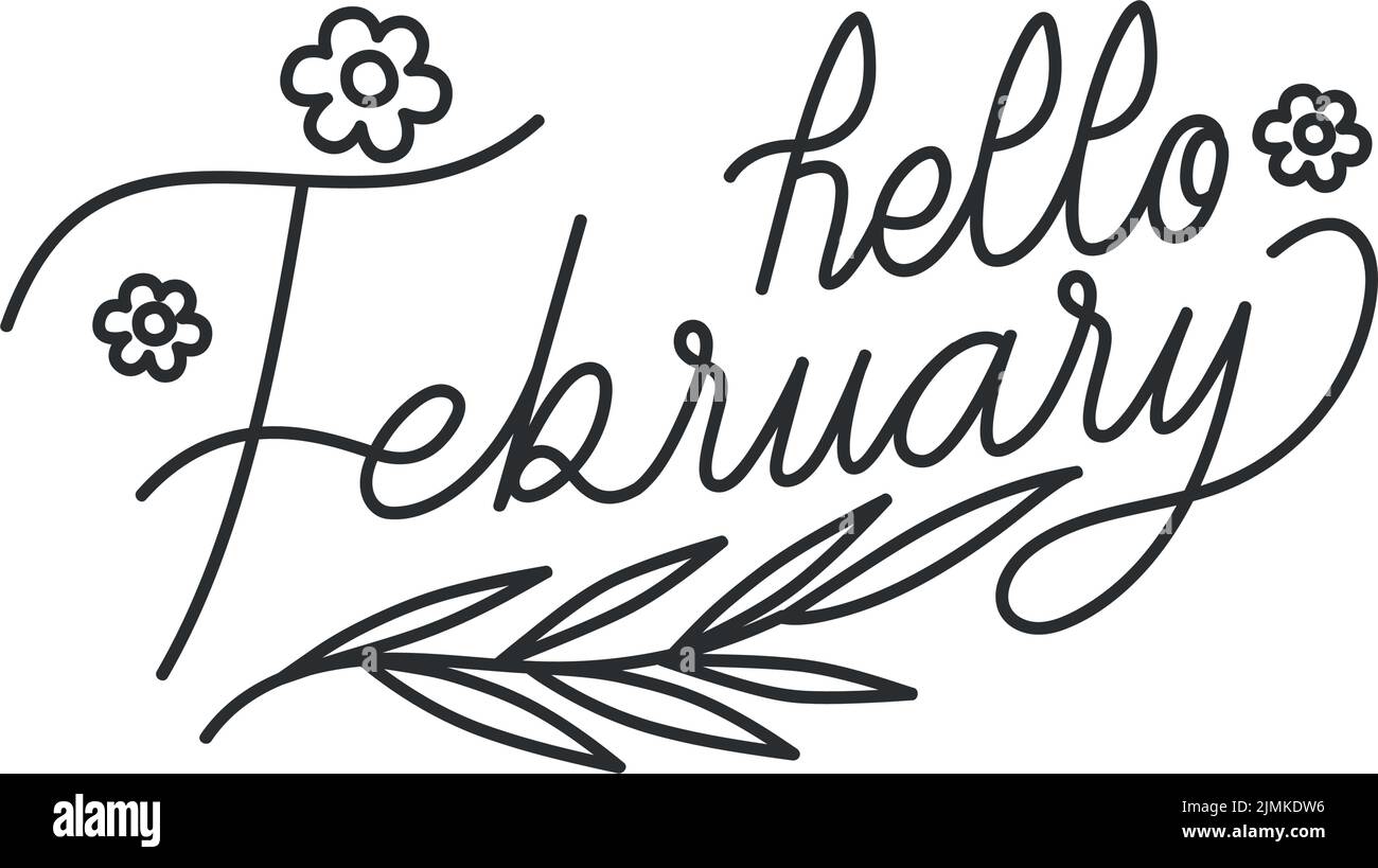design of hello february Stock Vector Image & Art - Alamy