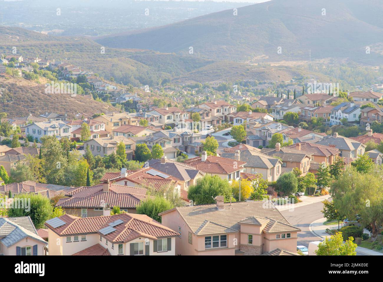 Quiet upper middle class neighborhood near the Double Peak Park at San ...