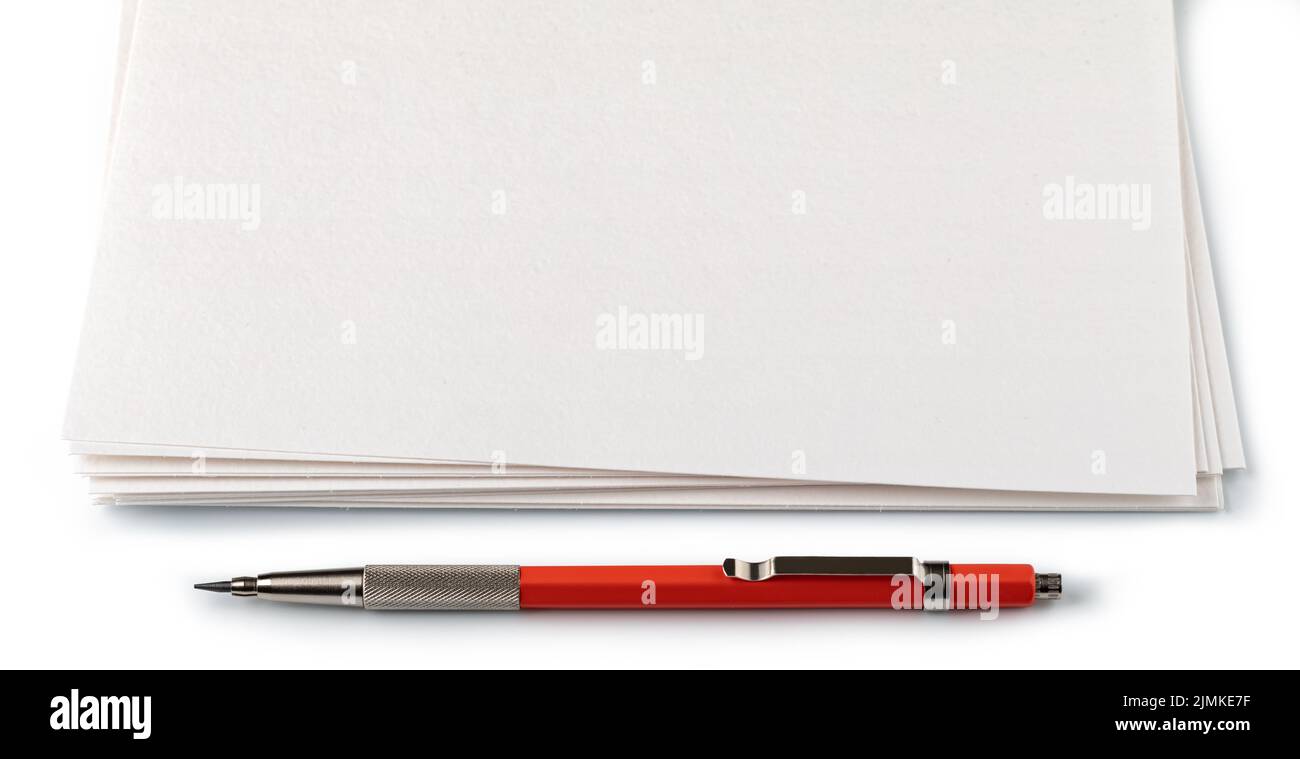 Blank paper notepad pen hi-res stock photography and images - Alamy