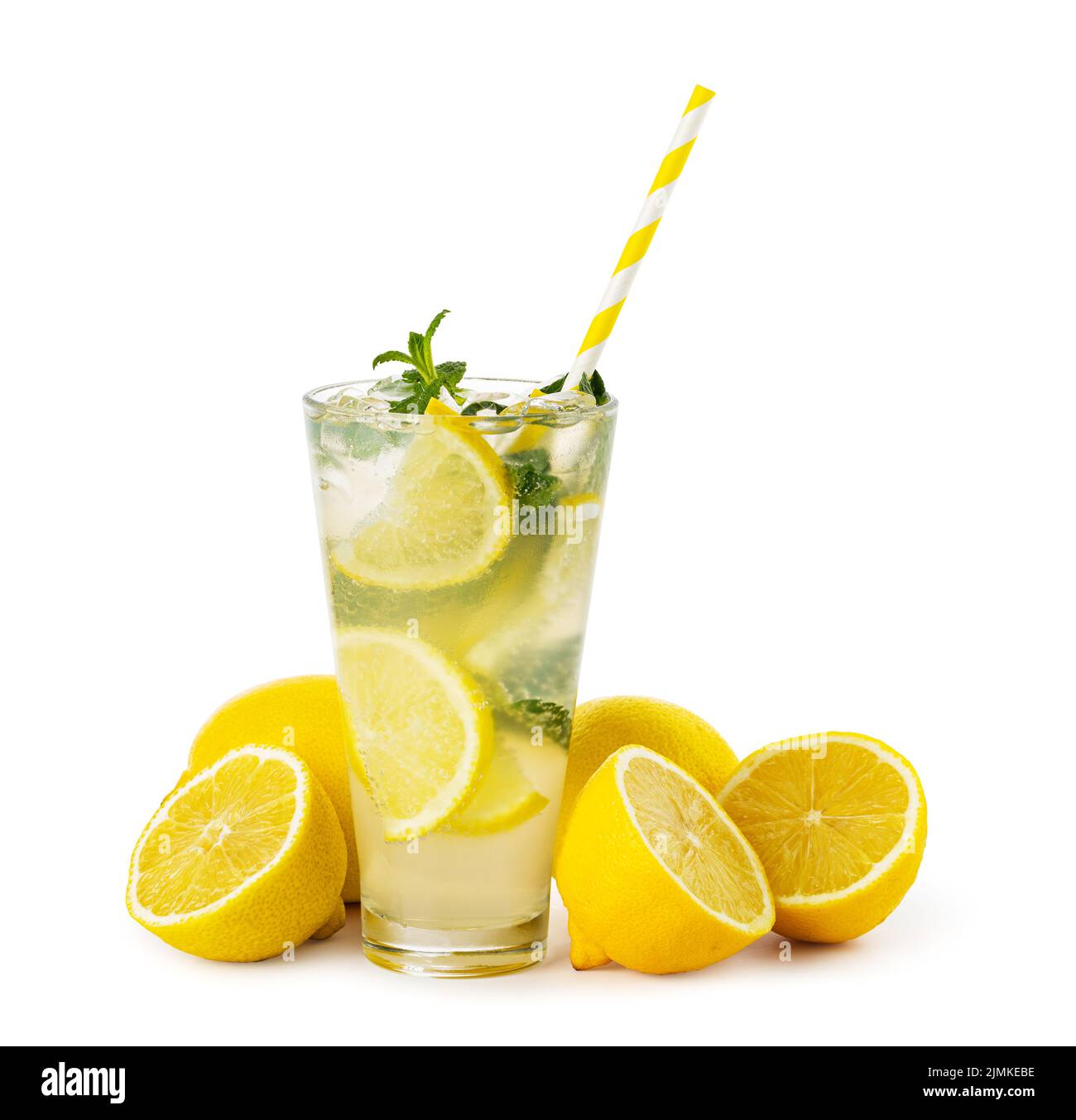 Glass of fresh lemonade Stock Photo - Alamy