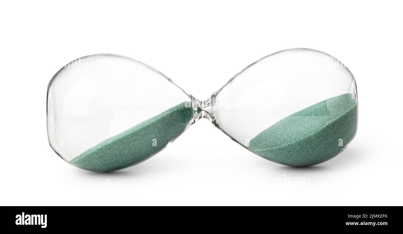 Hourglasses with green sand Stock Photo - Alamy
