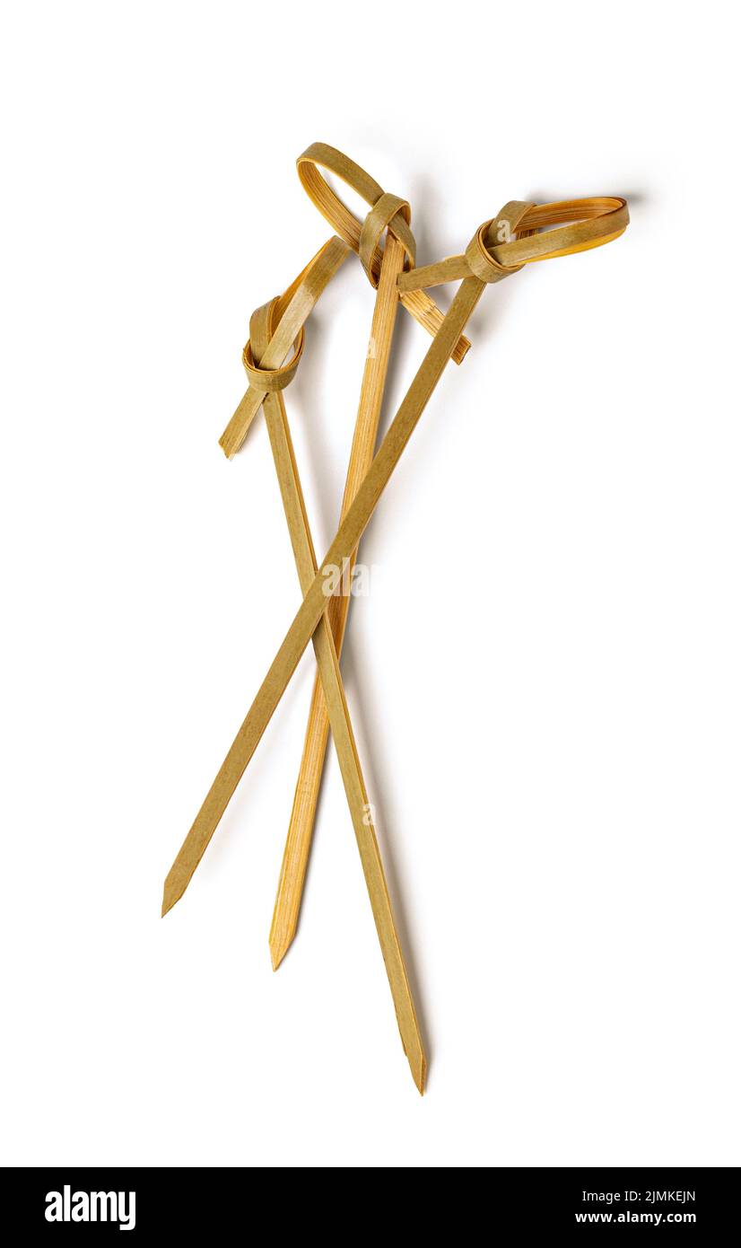 Bamboo cocktail pick isolated Stock Photo - Alamy