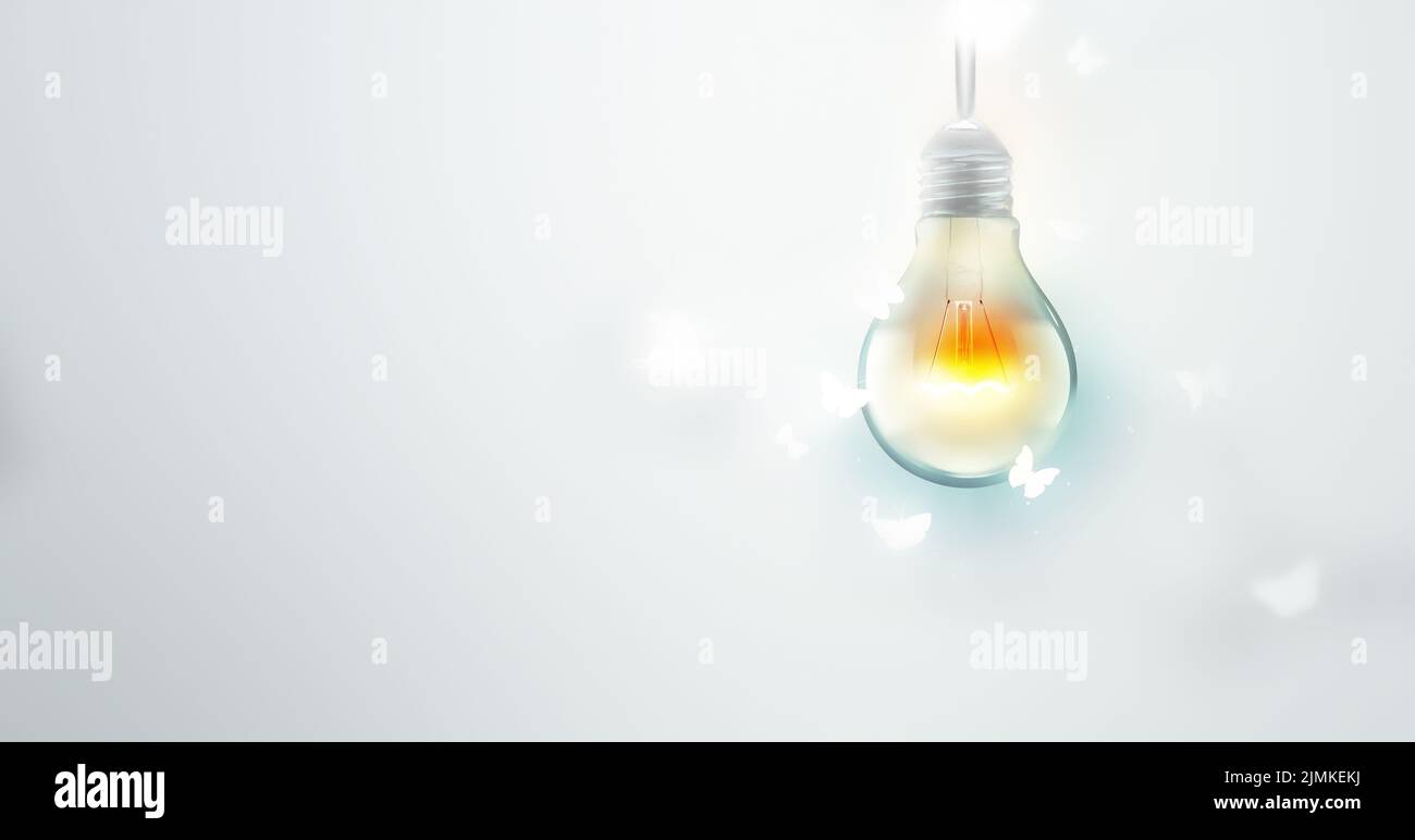 Flying On Light Stock Photo - Alamy