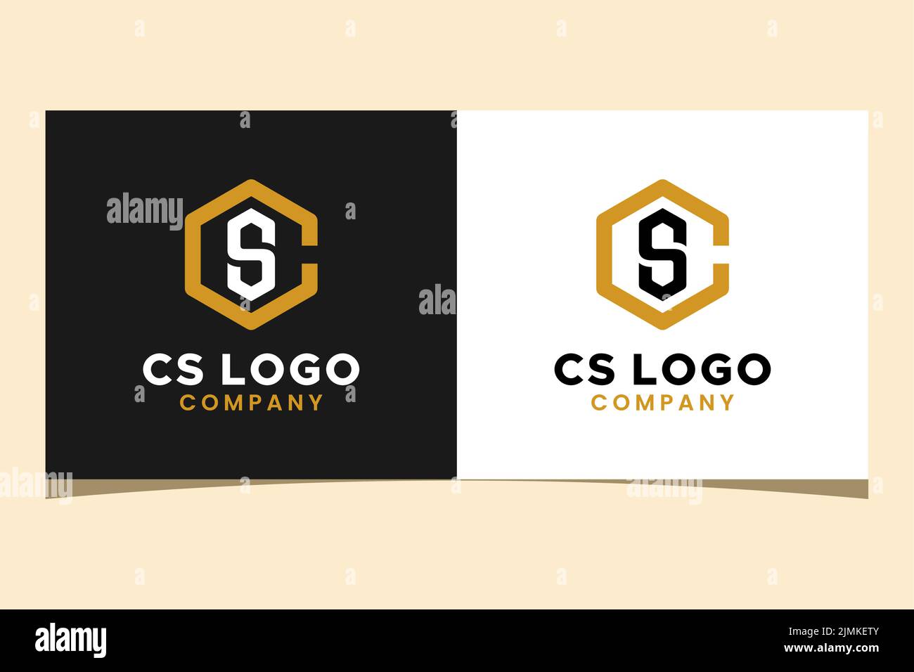 CS or SC logo letter initial, Hexagon Letter Logo Stock Vector Image ...