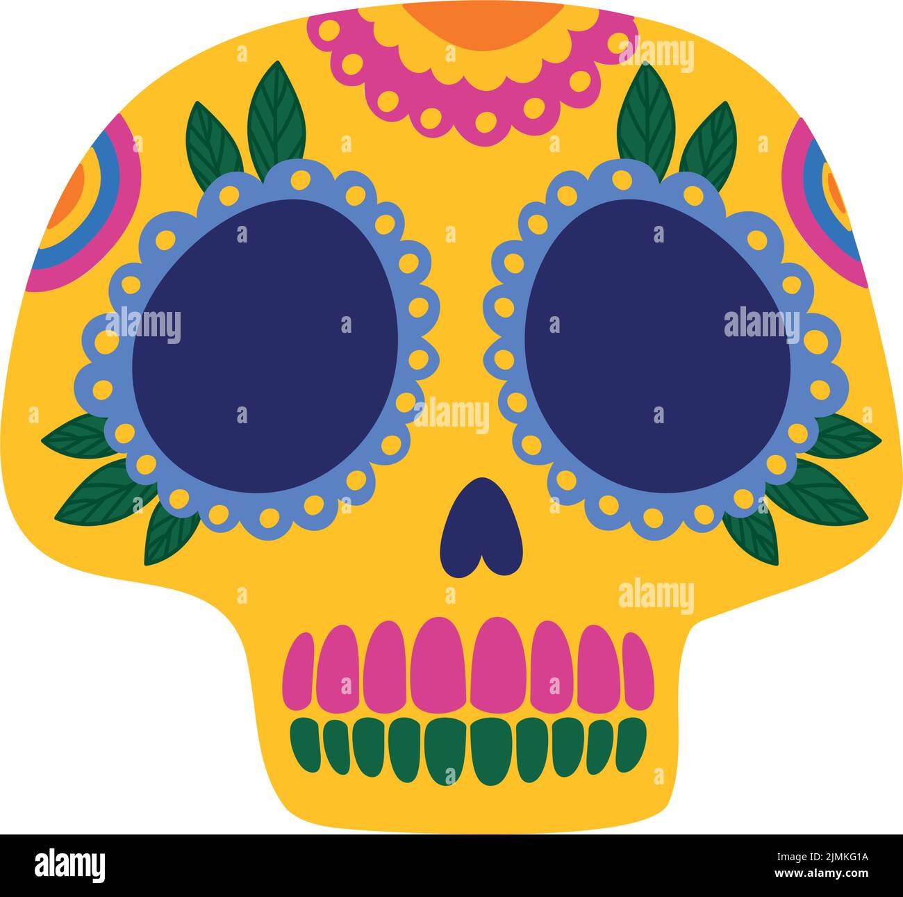 colored mexican skull Stock Vector Image & Art - Alamy