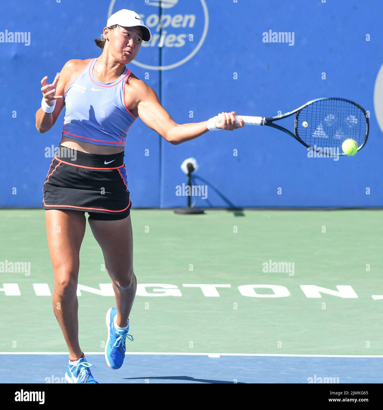 August 6, 2022, Washington, District of Columbia, USA: XIYU WANG hits a ...