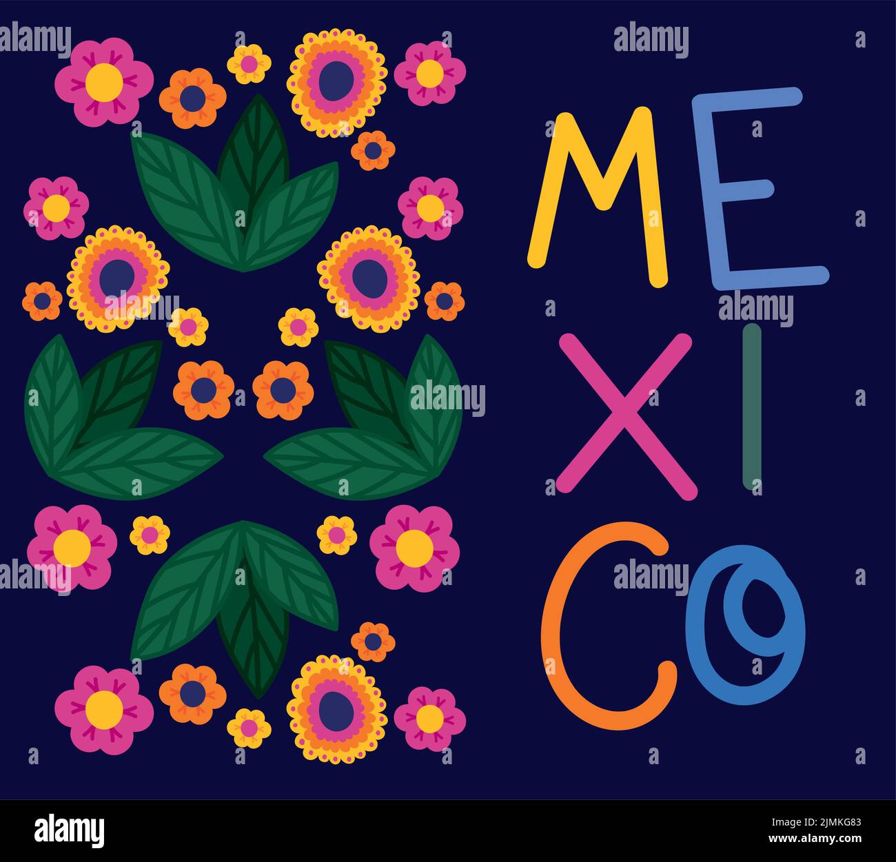 colored mexico card Stock Vector Image & Art - Alamy