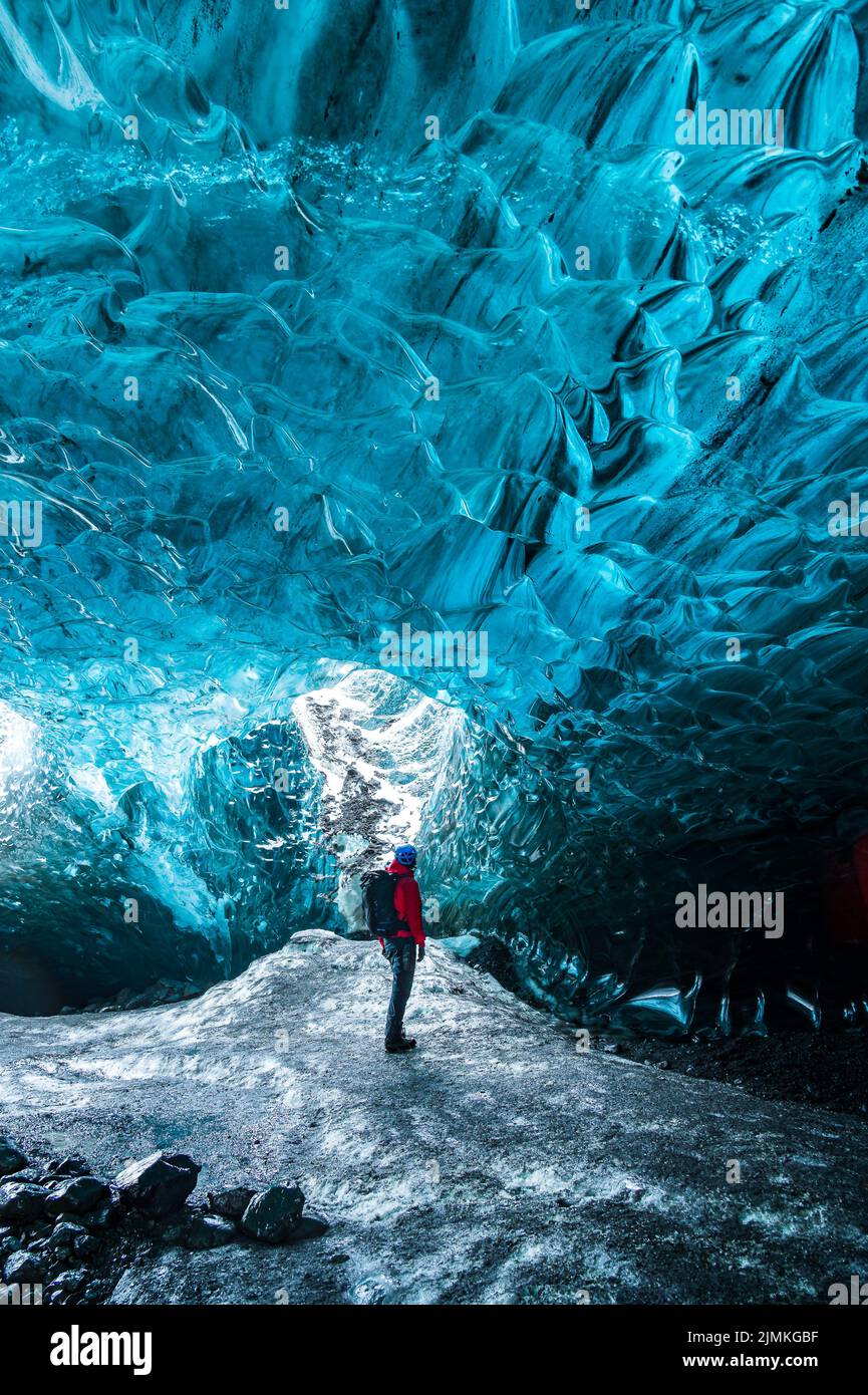 Ice Cave in Island Stock Photo - Alamy