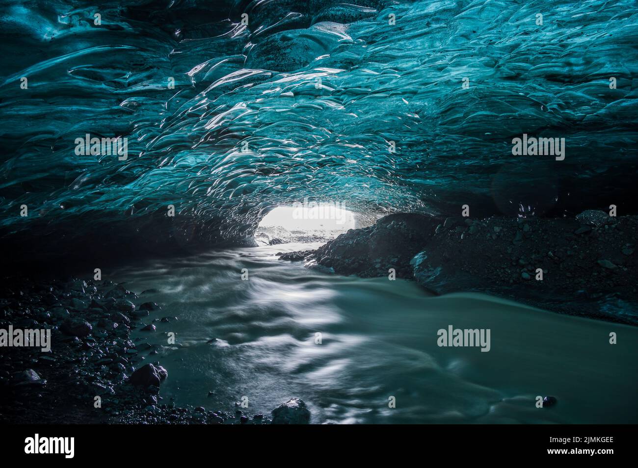 Ice Cave in Island Stock Photo - Alamy