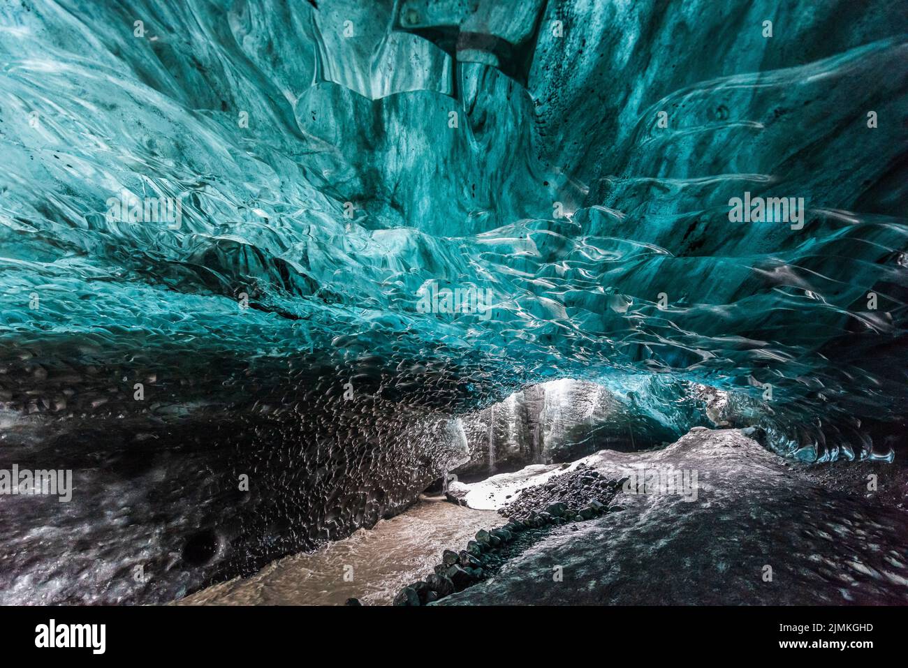 Ice Cave in Island Stock Photo - Alamy