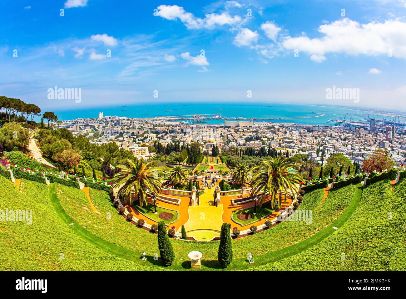 The seaport of Haifa Stock Photo - Alamy