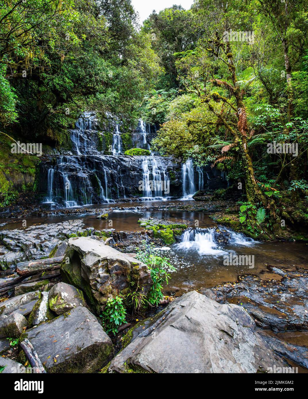 Southern Scenic Route. Purakaunui Falls Stock Photo - Alamy