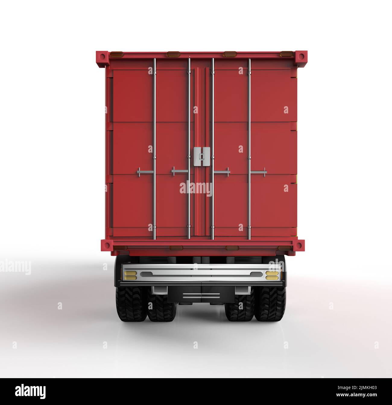 3d rendering logistic trailer truck or lorry with container on white ...