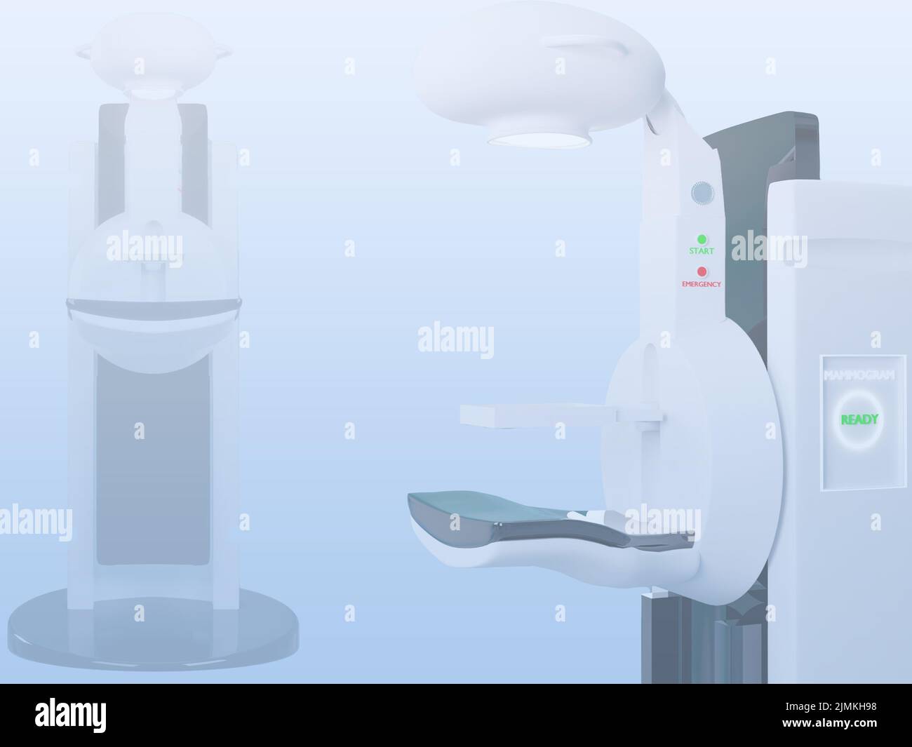 Mammogram device 3D rendering for screening breast cancer in hospital ...