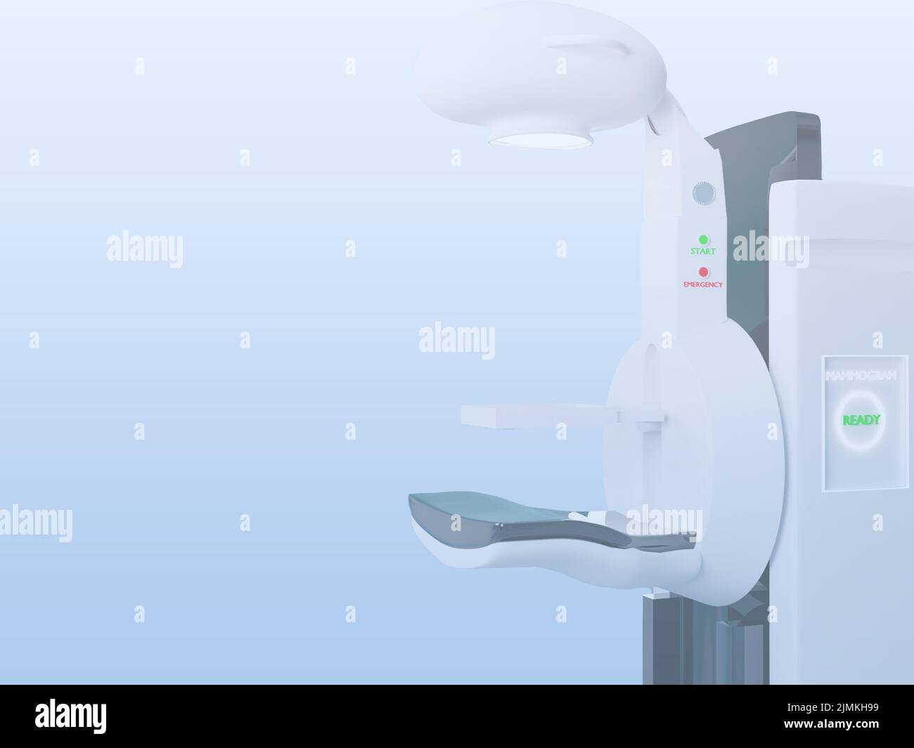 Mammogram device 3D rendering for screening breast cancer in hospital ...