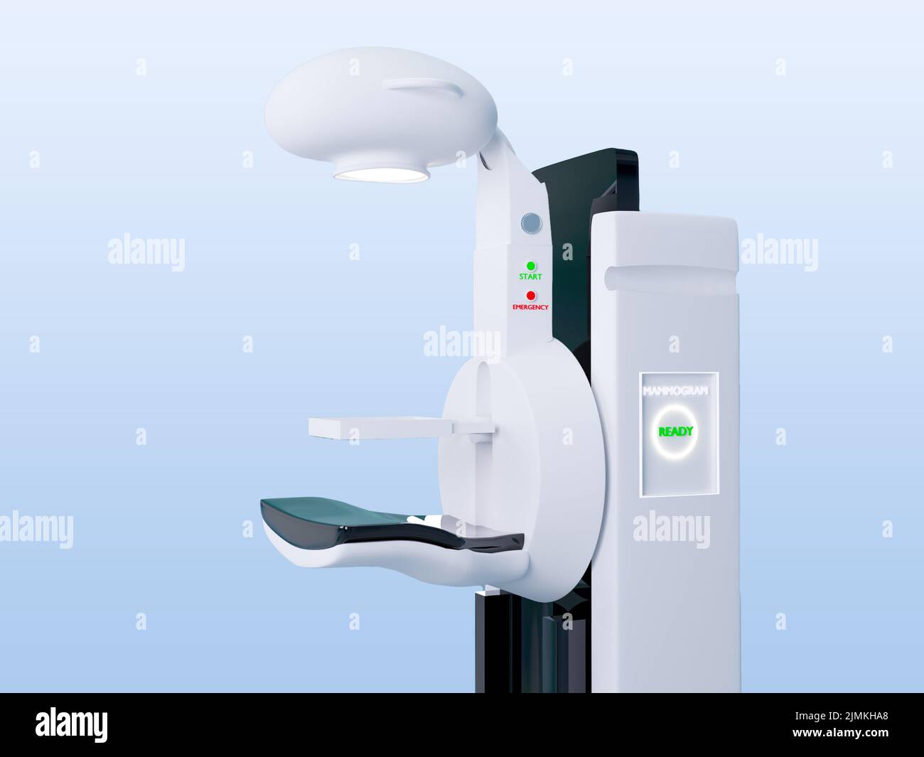 Mammogram device 3D rendering for screening breast cancer in hospital ...