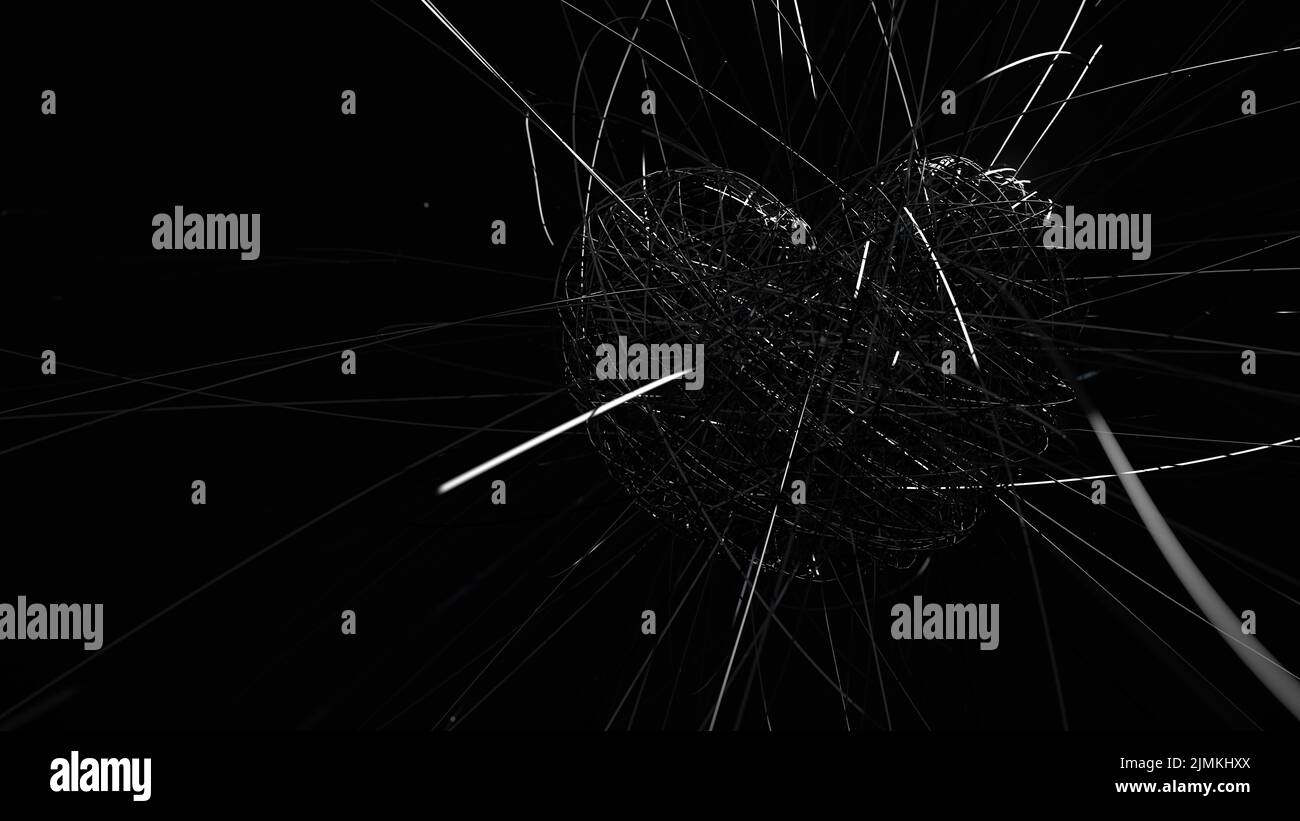 Black Strings Heart Stock Photo - Alamy