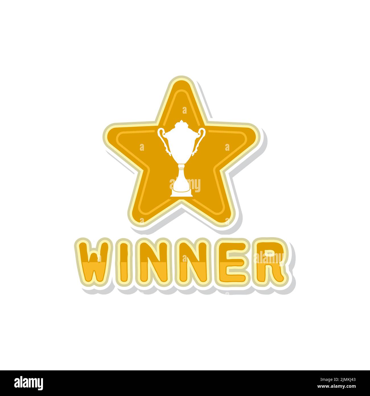 Stars And Trophy For Sports Game Winner Competition Logo Design ...