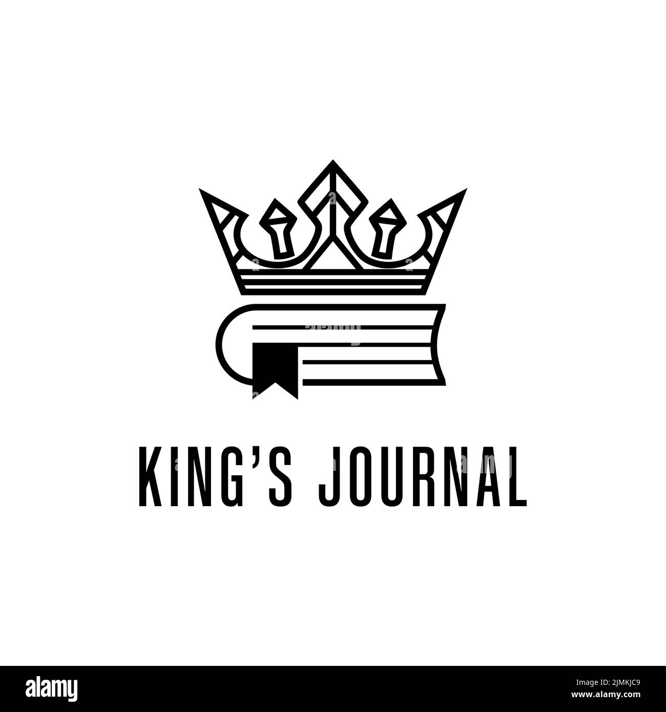 Crown Royal And Book Journal logo design vector Stock Vector Image ...