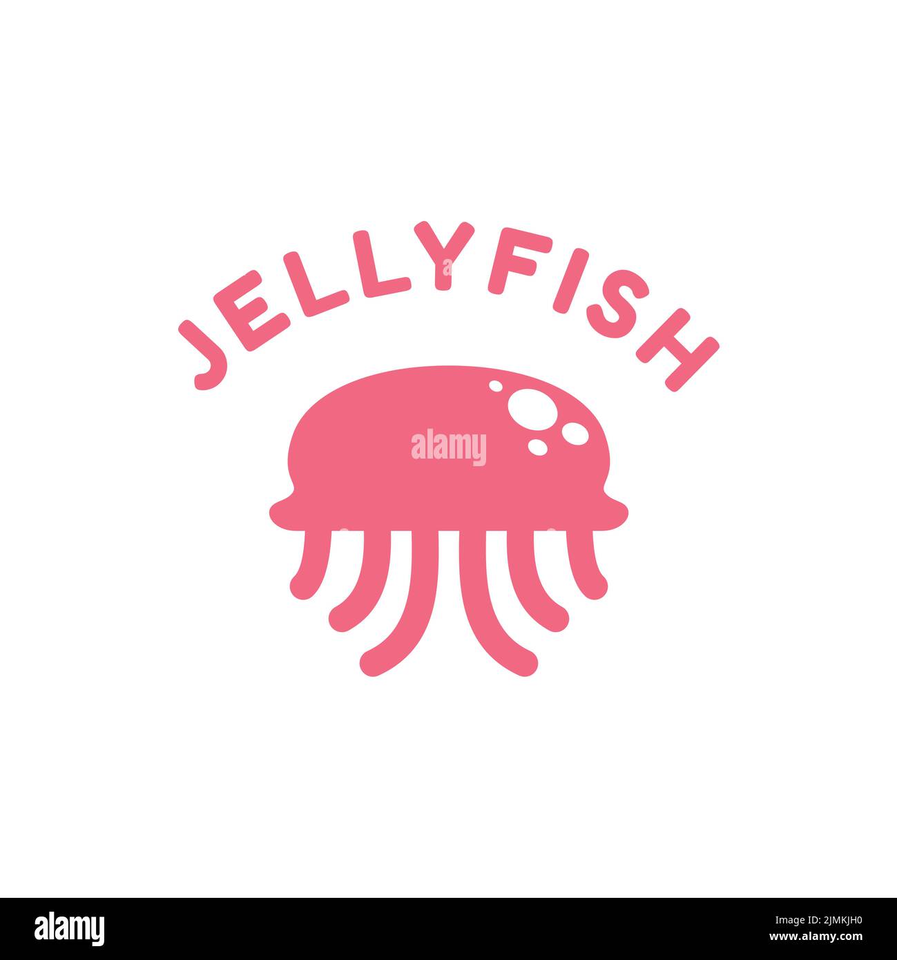 Cute Jellyfish Cartoon logo design Stock Vector Image & Art - Alamy