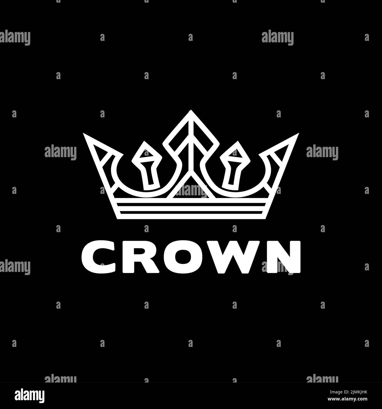 Royal King Crown Elegant Luxury Simple logo design Stock Vector Image ...