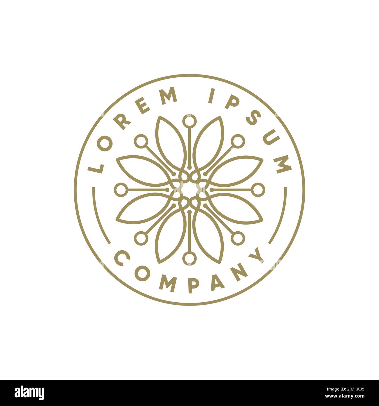 Elegant simple mandala label stamp logo design Stock Vector Image & Art ...