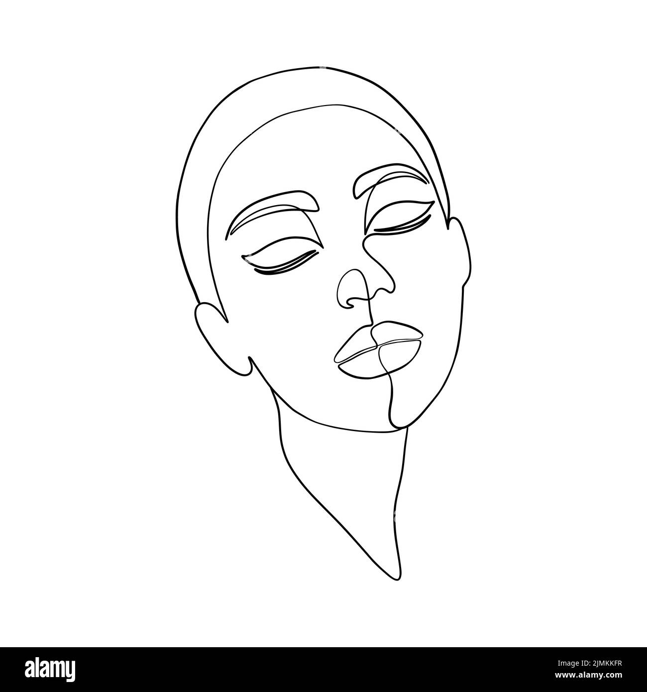 Contemporary art painting woman Black and White Stock Photos & Images ...